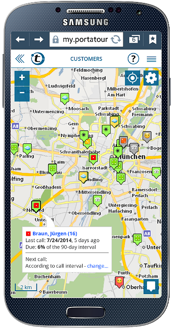 Show customers on map: Route mapping app for Geomarketing